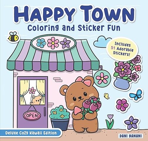 Happy Town Coloring and Sticker Fun - Nationwide Book Distributors Ltd